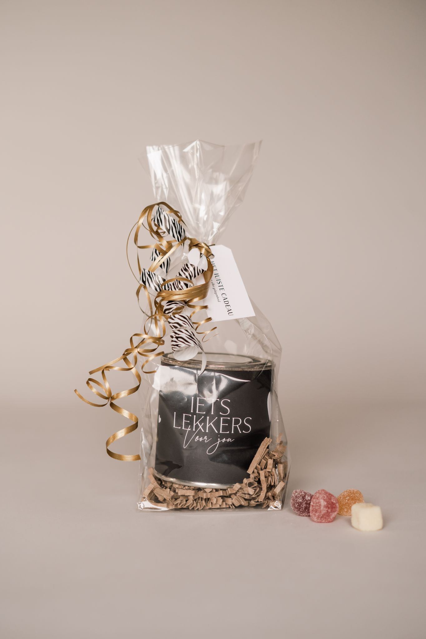 Blikje snoep cadeau - Iets lekkers voor jou - Het juiste cadeau