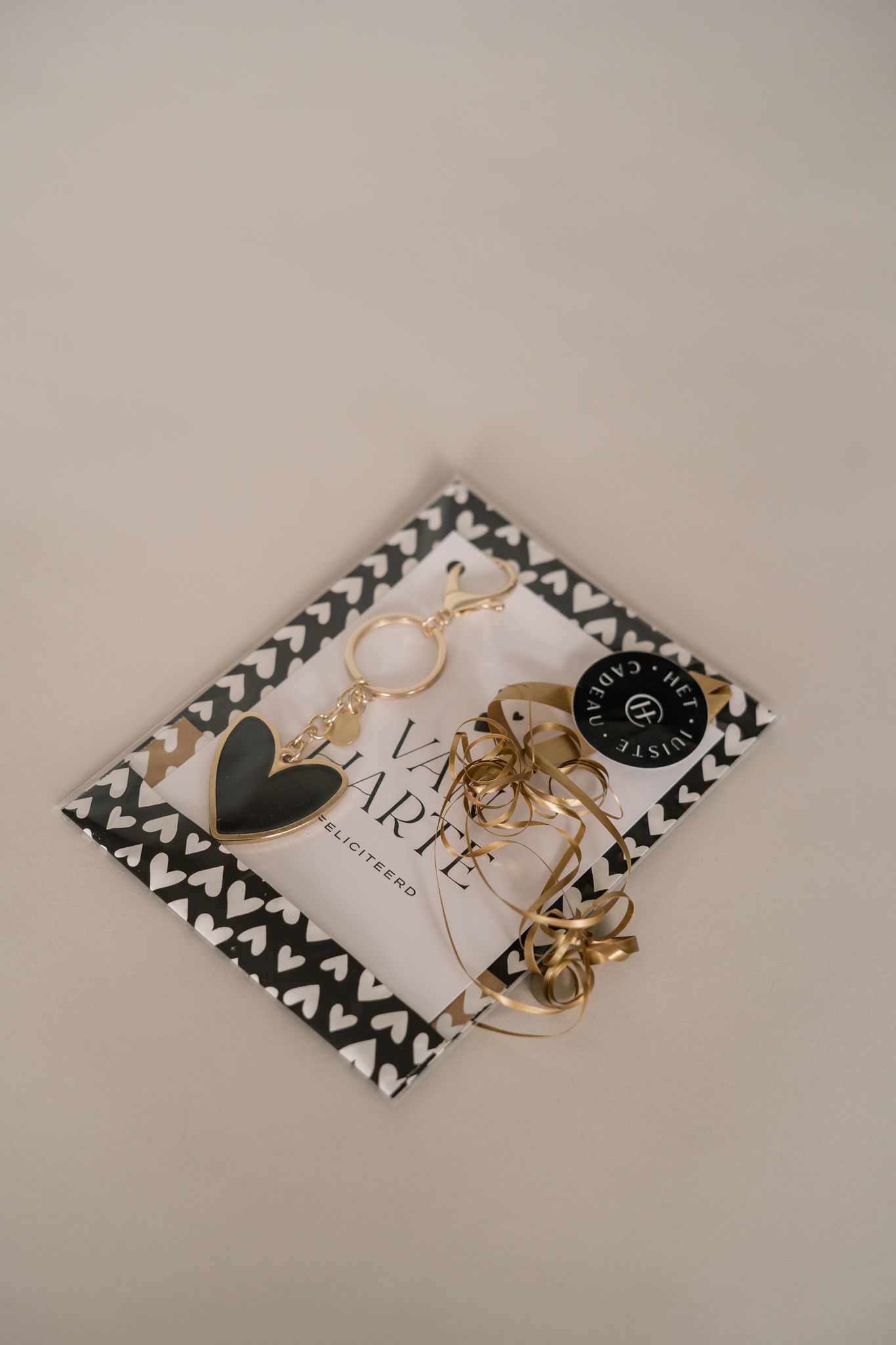 Van harte gefeliciteerd cadeautje - Sleutelhanger hart & kaart - Het ...